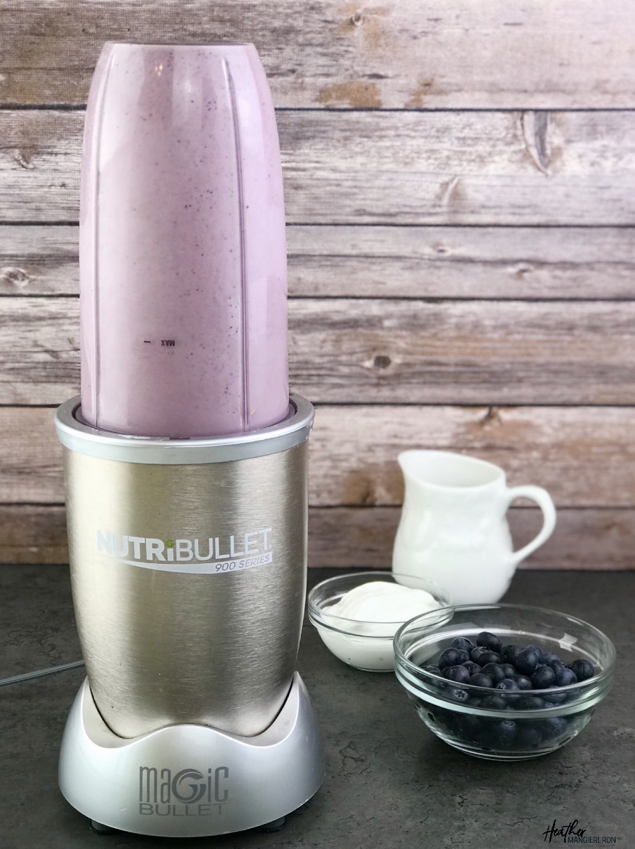 Basic Blueberry Protein Smoothie - Heather Mangieri Nutrition