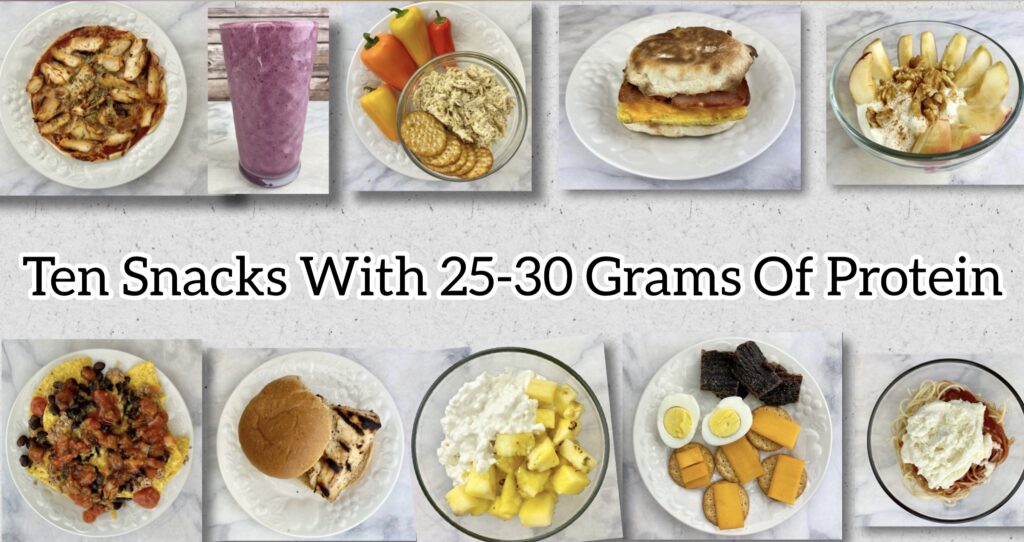 Ten Snacks With 25 30 Grams Of Protein Heather Mangieri Nutrition